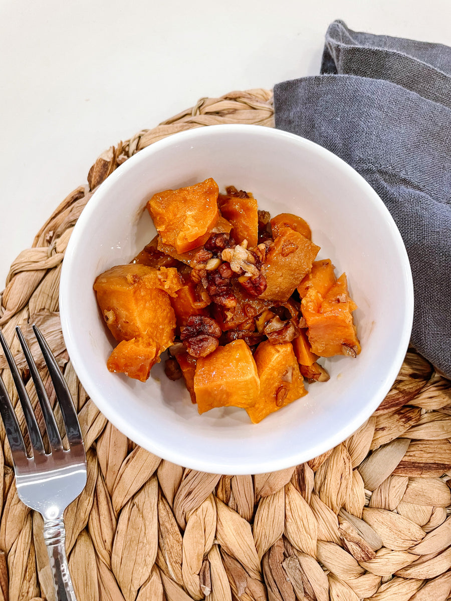 BUTTERED PECAN SWEET POTATOES – Inspo + Ivy